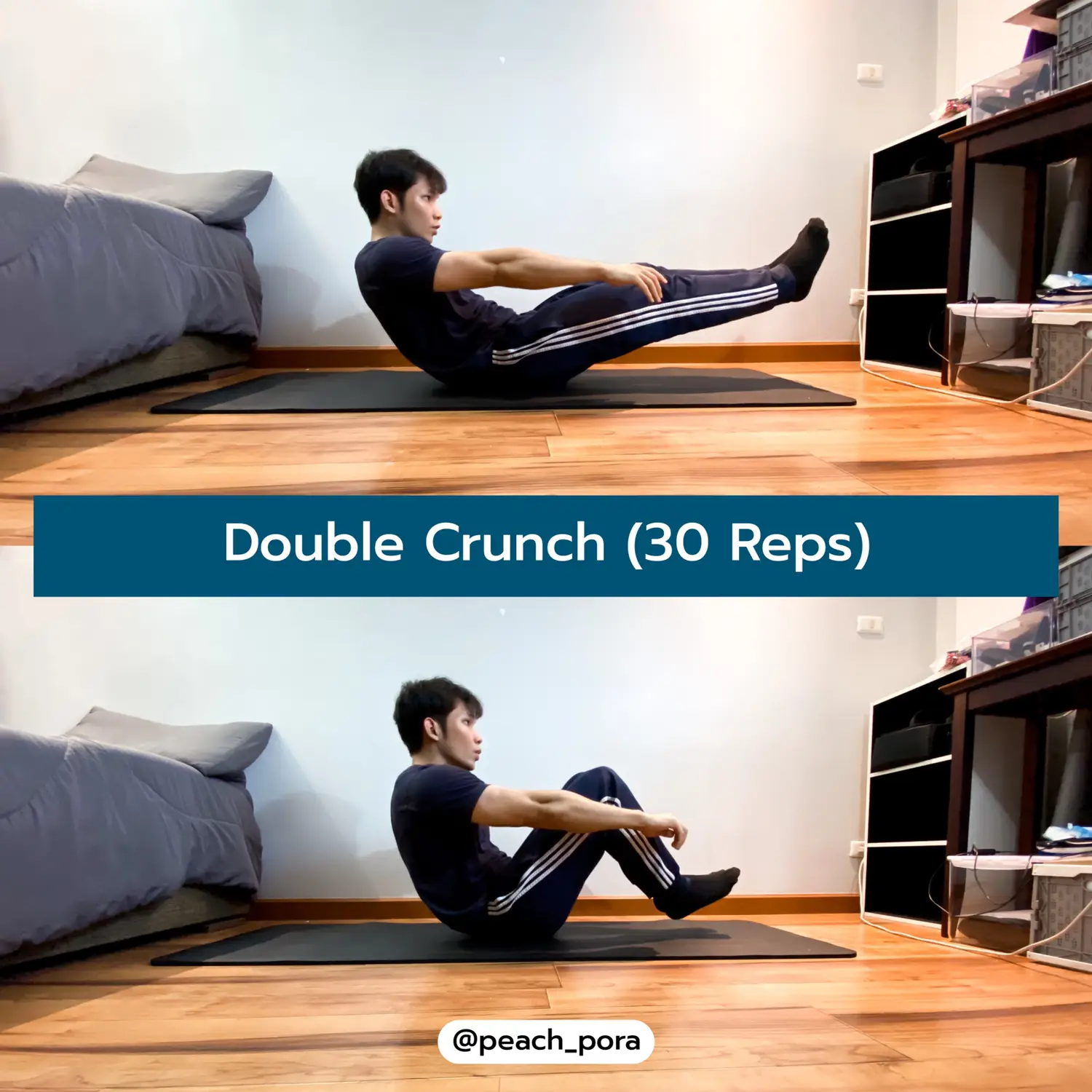 8 ท่า สร้างSIX PACK โคตรโดน 🔥🔥 | แกลเลอรีที่โพสต์โดย Peach_pora | Lemon8