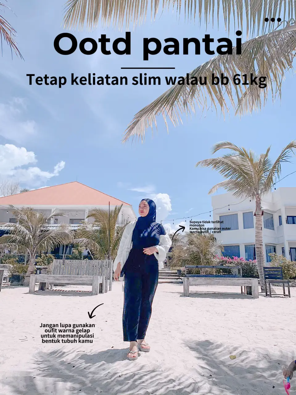Ootd pantai hitam putih | Galeri diposting oleh lisapuji utami | Lemon8