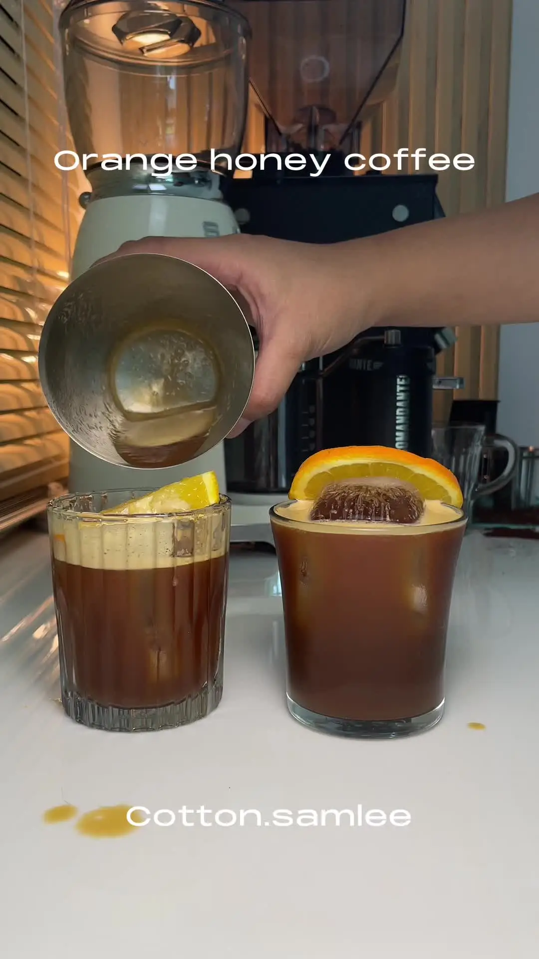 Orange Honey coffee | วิดีโอที่เผยแพร่โดย Cotton.samlee | Lemon8