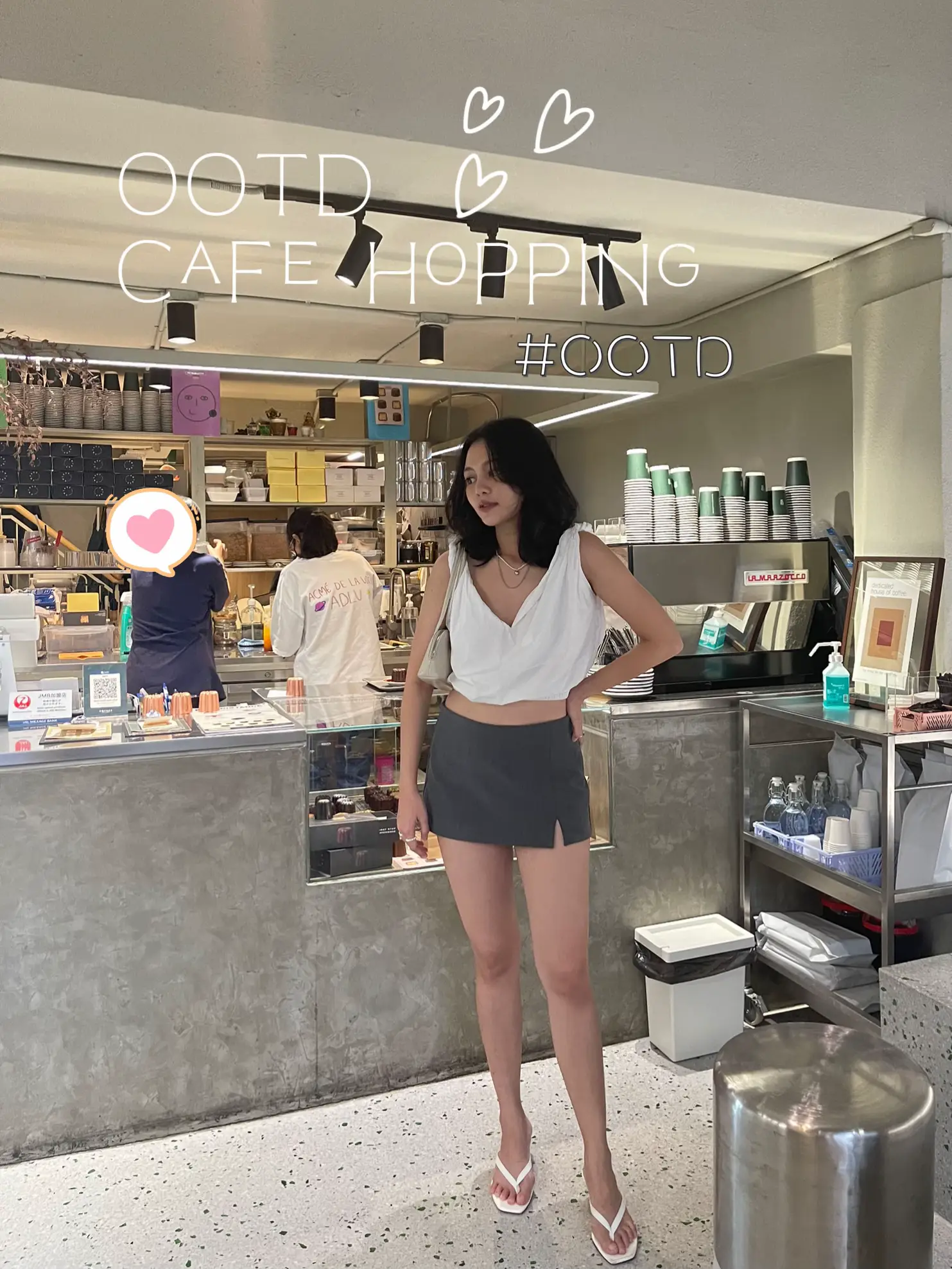 OOTD cafe hopping แต่งตัวเรียบๆไปคาเฟ่🤍 | แกลเลอรีที่โพสต์โดย auiiyim | Lemon8