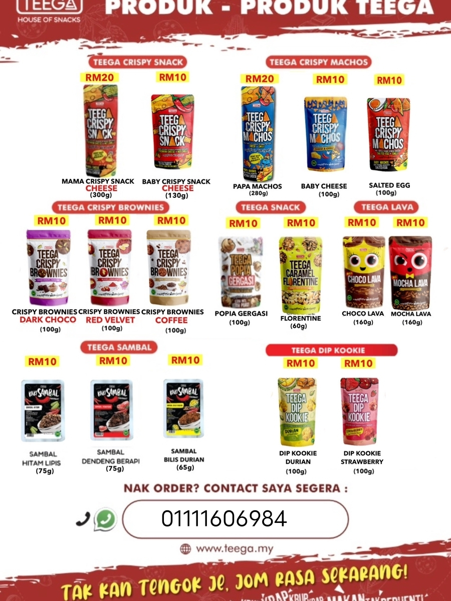 Teega Produk Makanan Sedap | Galeri disiarkan oleh zara | Lemon8