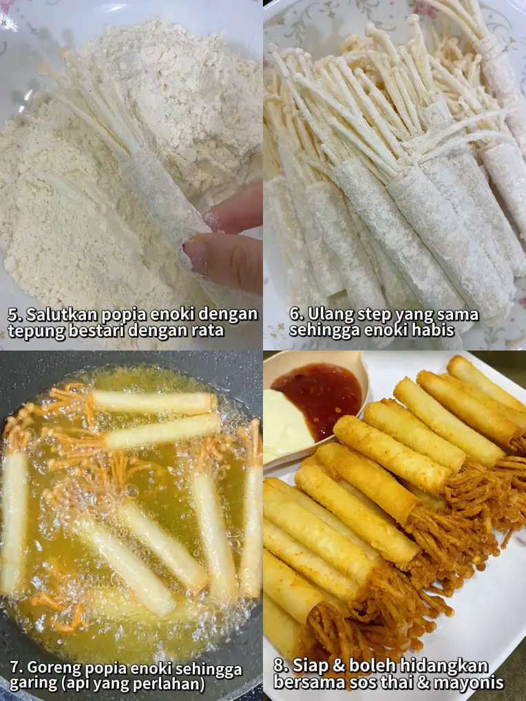 CRISPY POPIA ENOKI - EASY STEPS | Galeri disiarkan oleh Nabilah ♡ | Lemon8