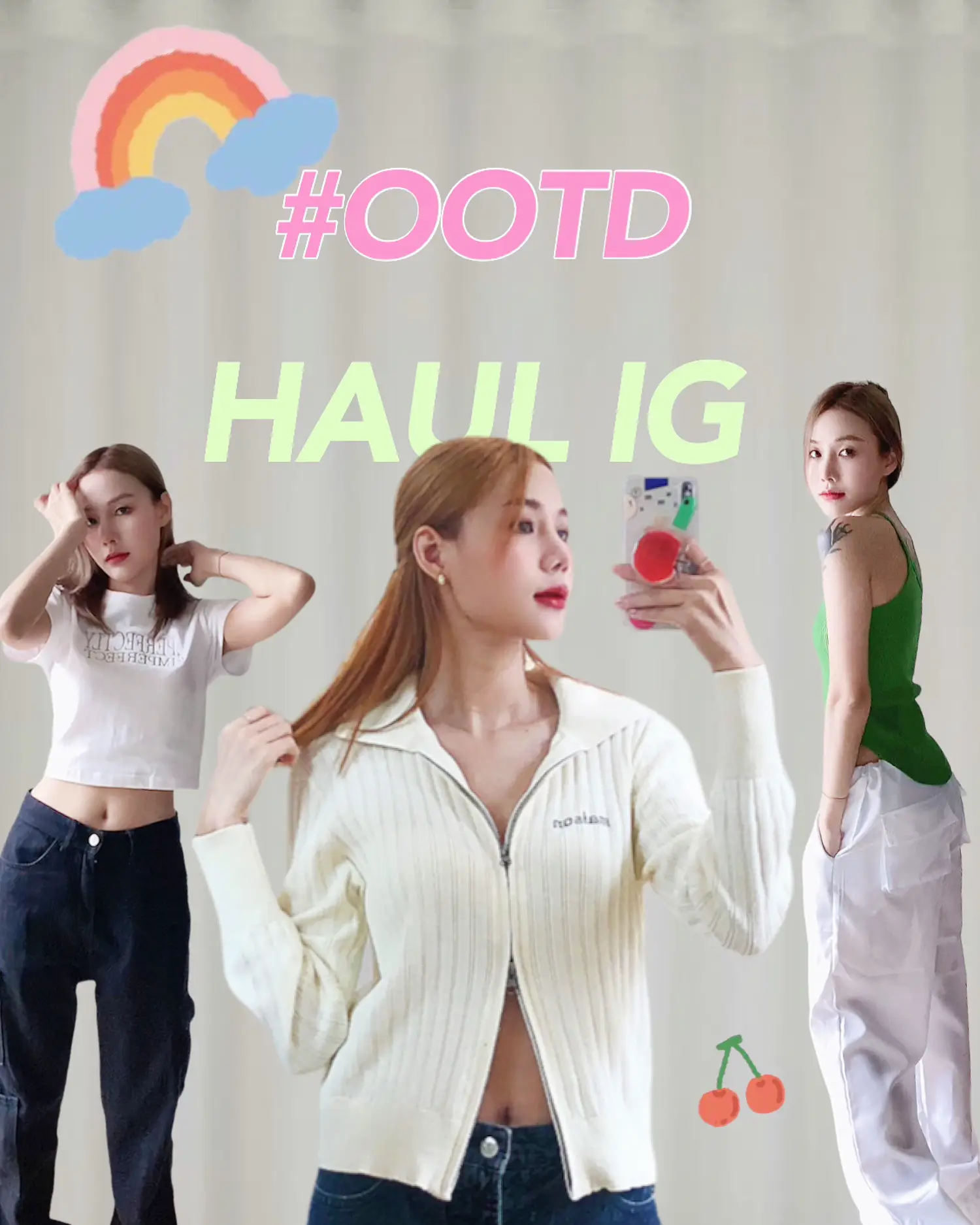 #OOTD พิกัดเสื้อผ้าน่ารักแบรนด์ไอจี 🍒 | แกลเลอรีที่โพสต์โดย Khwannnn | Lemon8