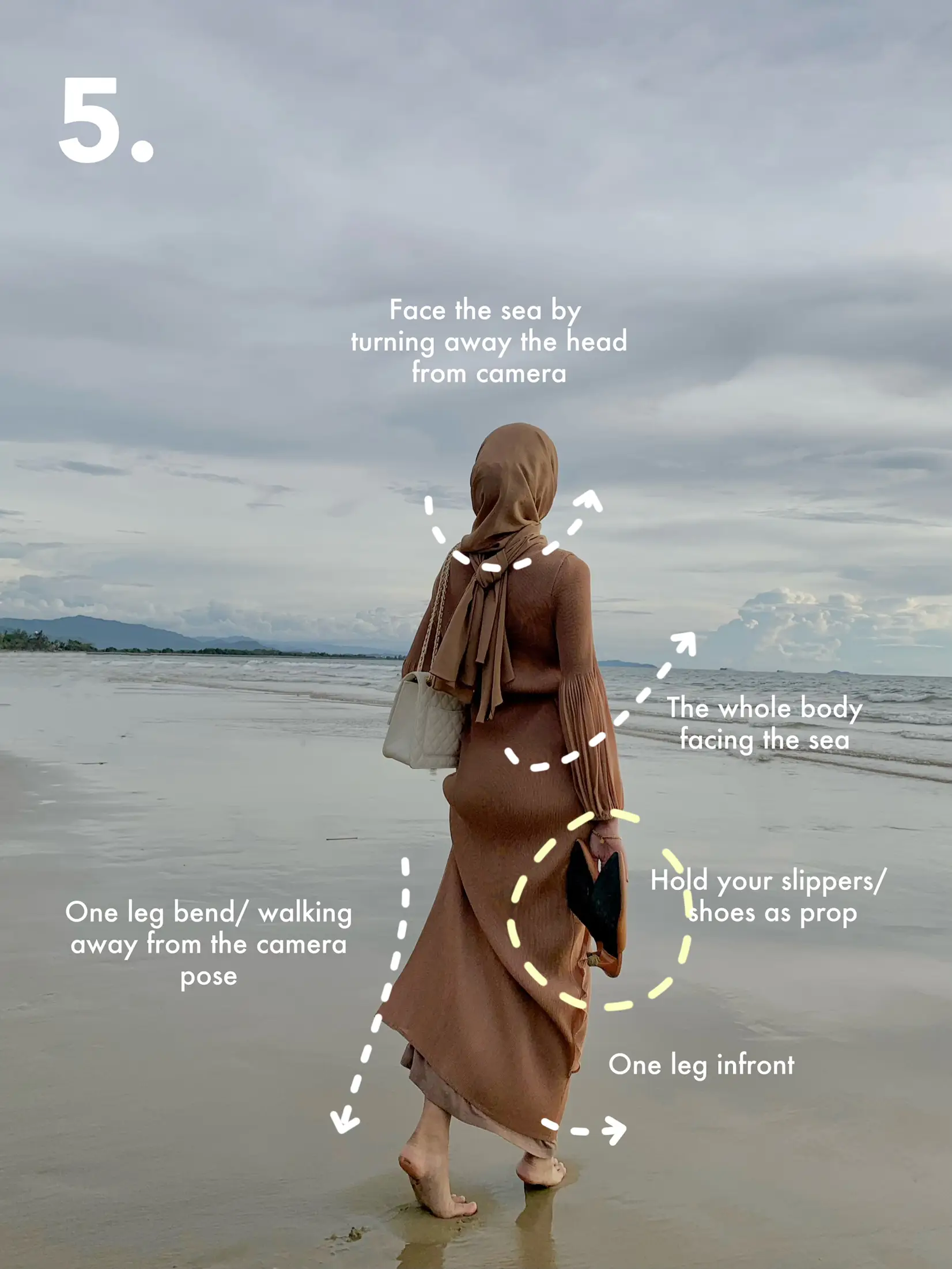 6 Poses Idea if you are camera shy (Beach Edition) | Galeri disiarkan oleh Fayra | Lemon8
