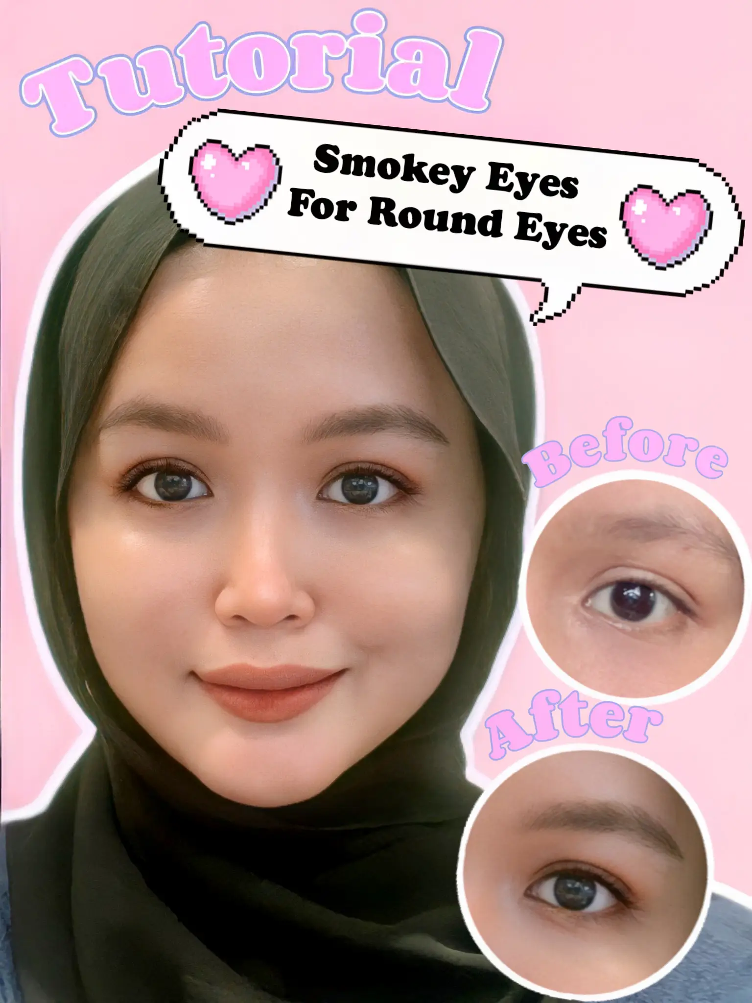 Tutorial smokey eyes for round eyes | Galeri disiarkan oleh ara | Lemon8