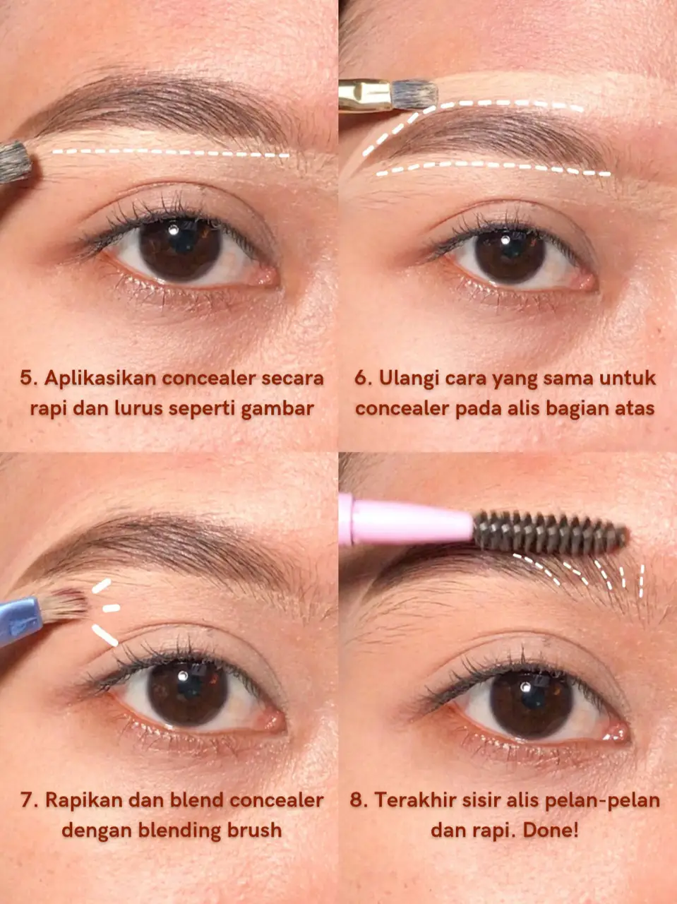 Tutorial alis melengkung agar terlihat datar💯💖 | Galeri diposting oleh ...