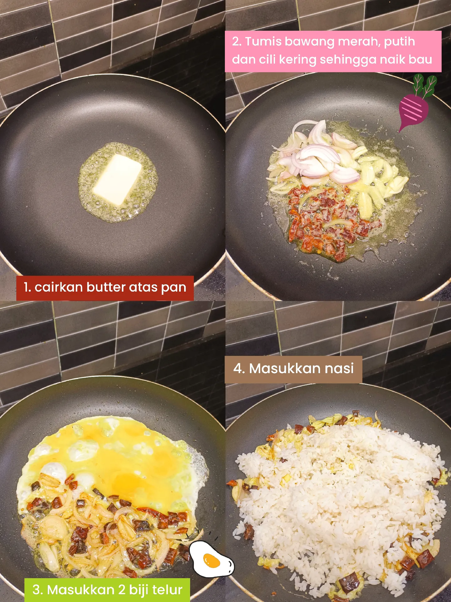 Simple nasi goreng for work! 😋 | Galeri diposting oleh Cik Mata Arab | Lemon8