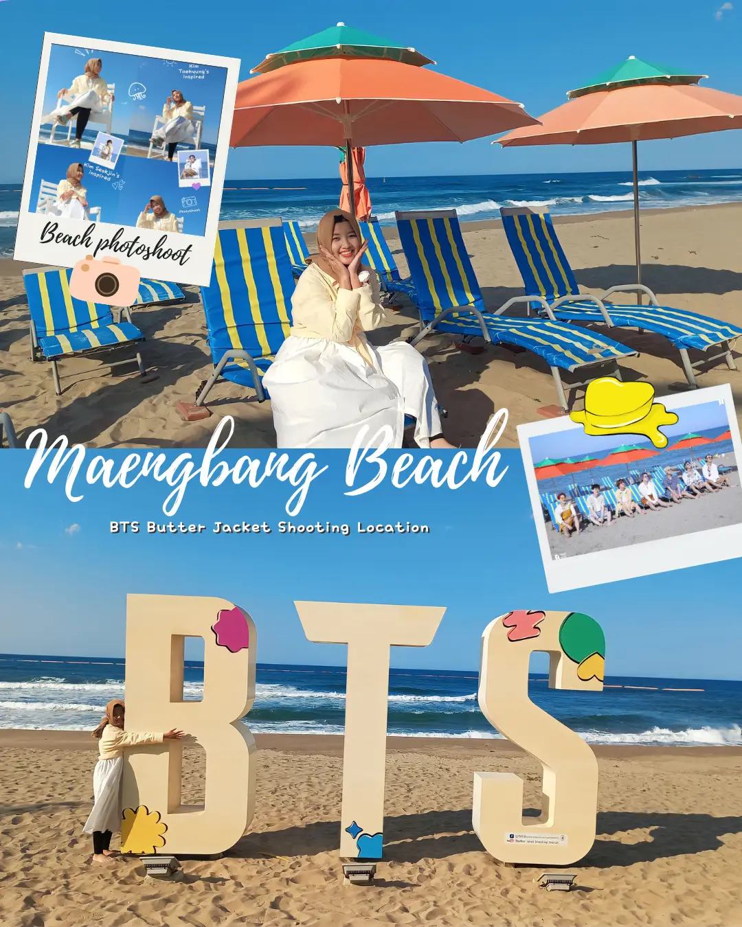 Pantai BTS! Beach Photoshoot ala BTS Butter Jacket | แกลเลอรีที่โพสต์โดย Mega Puspita | Lemon8