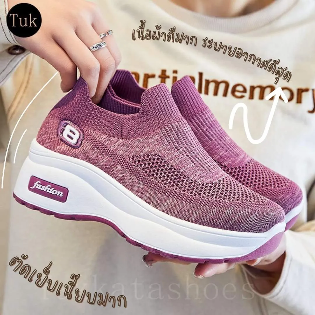 รองเท้าผ้าใบลำลองผู้หญิง เสริมส้น แบบสบิปออน | แกลเลอรีที่โพสต์โดย ...