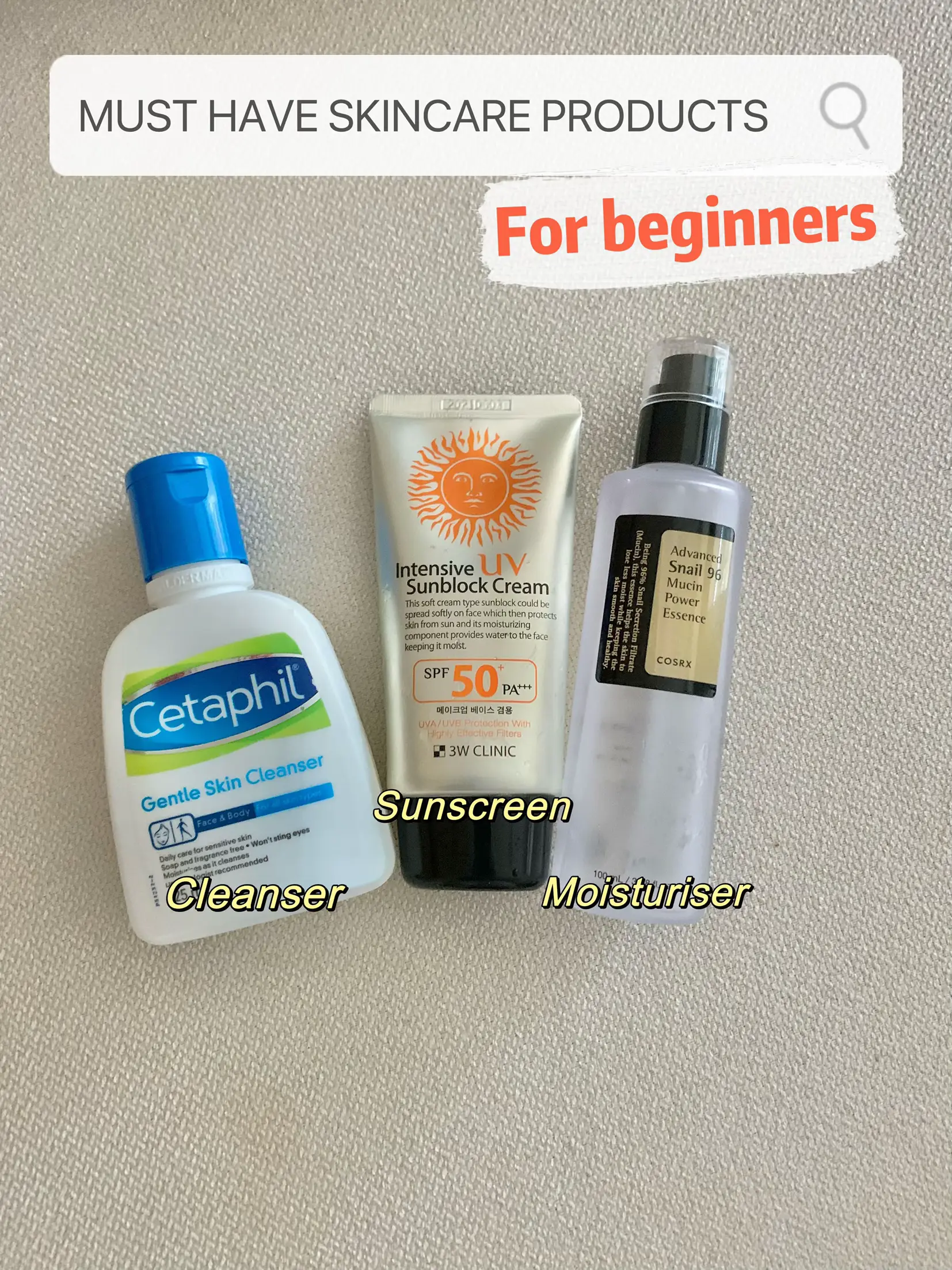 MUST HAVE basic skincare products for beginners ‼️ | แกลเลอรีที่โพสต์ ...
