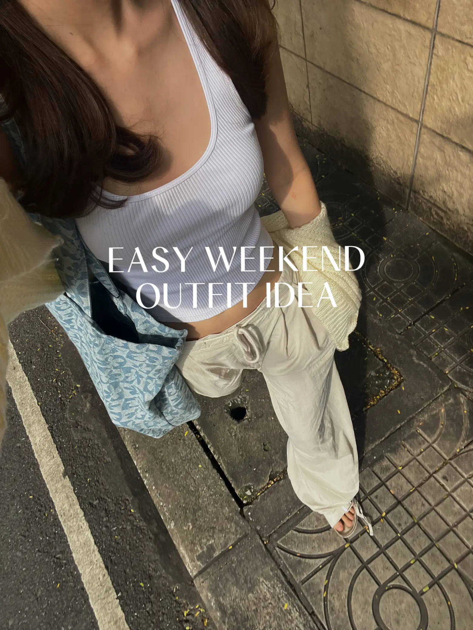lazy girl’s casual weekend outfit idea! 🤍🩵 | แกลเลอรีที่โพสต์โดย ...
