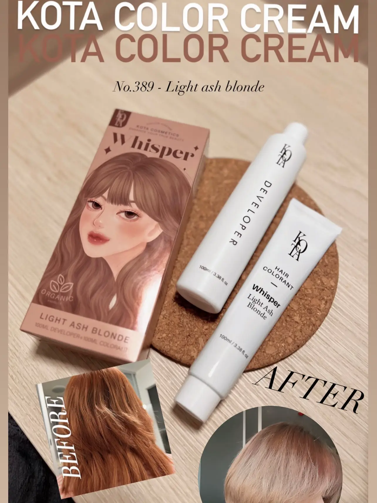 MATIME REVIEW สีย้อมผม KOTA Color Cream No.389 | แกลเลอรีที่โพสต์โดย ...