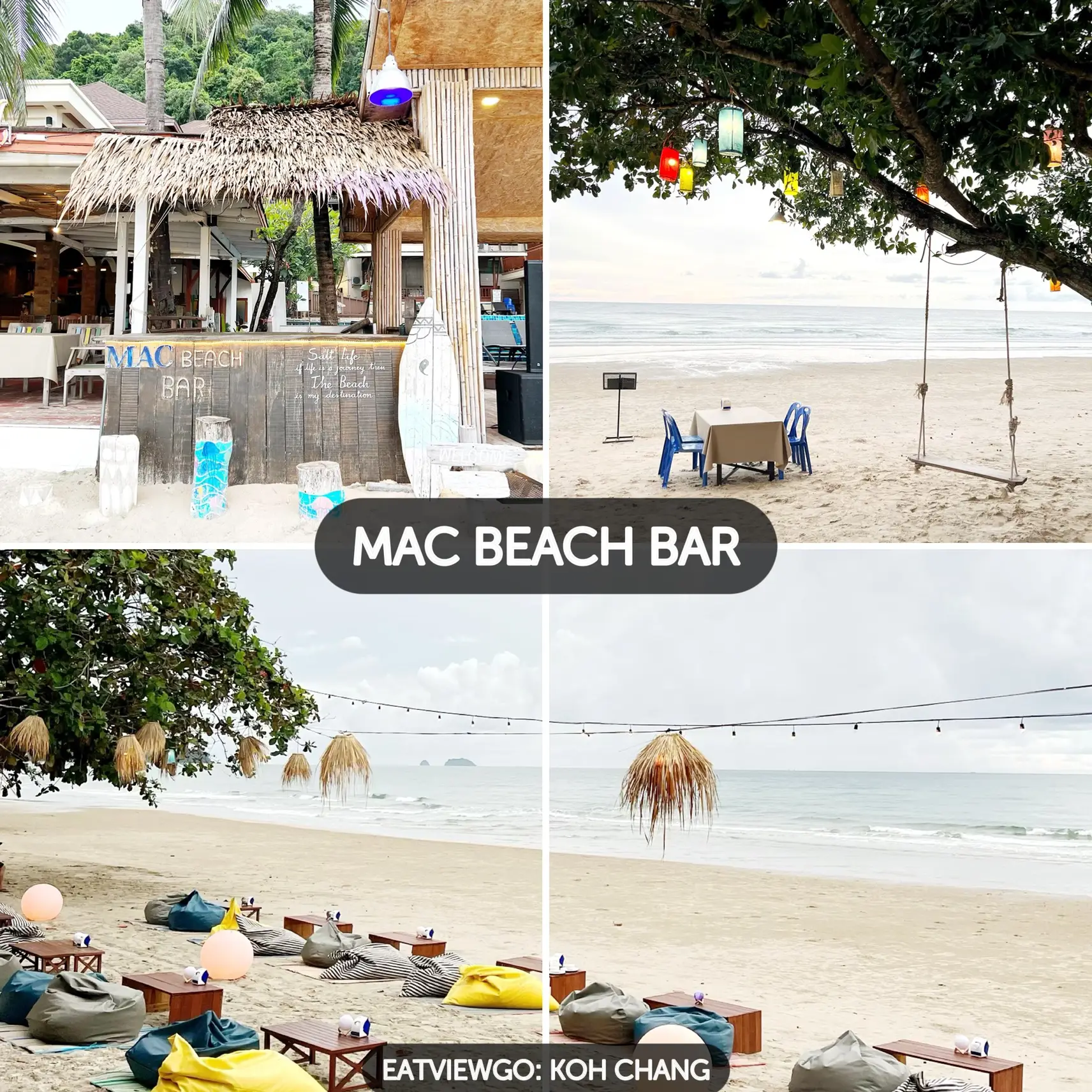 Mac Beach Bar เกาะช้าง หาดทรายขาว | แกลเลอรีที่โพสต์โดย Eatviewgo | Lemon8