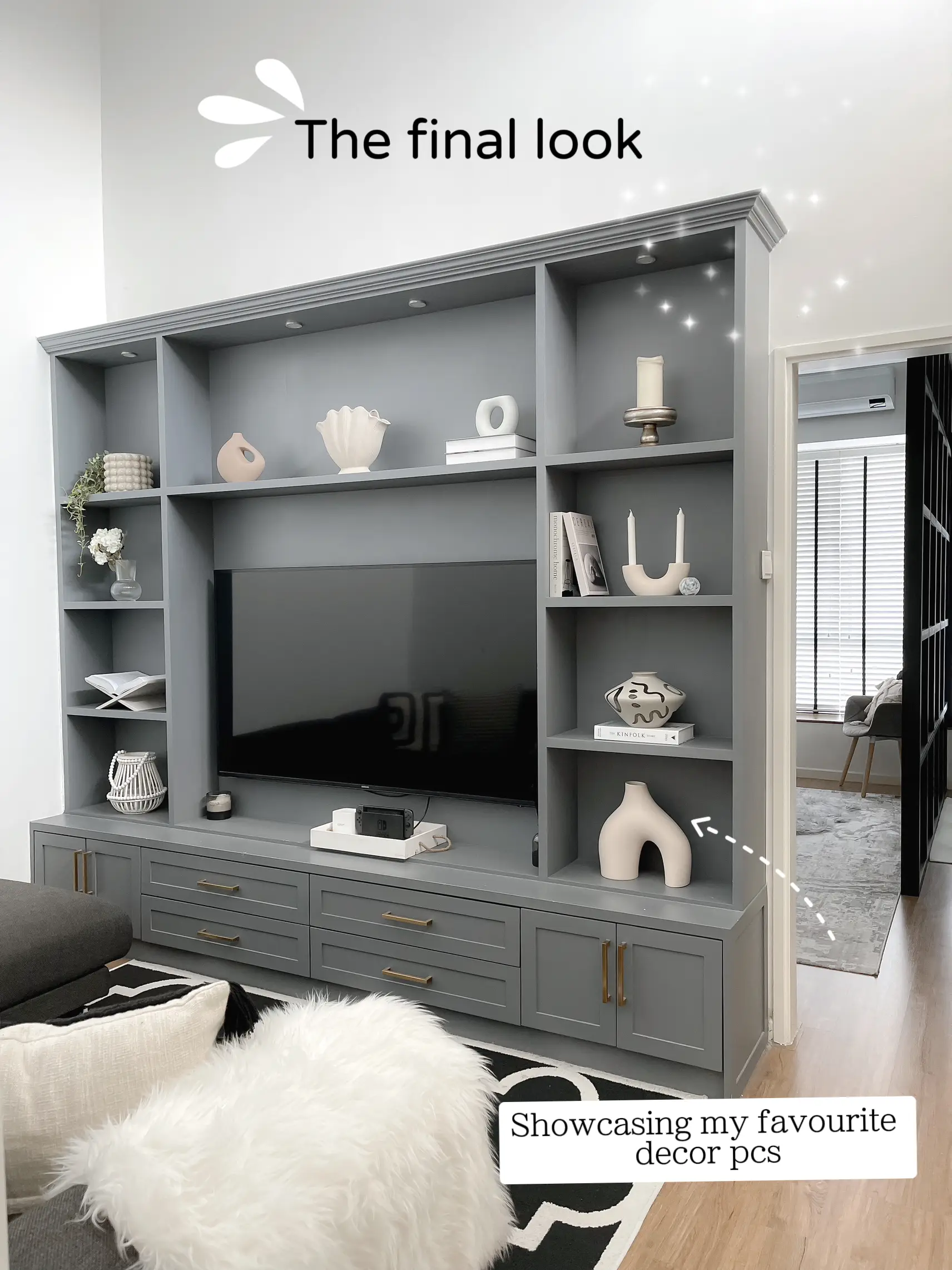 Dreamy Grey Custom Cabinet With Lotsa Shelves | Galeri disiarkan oleh ...