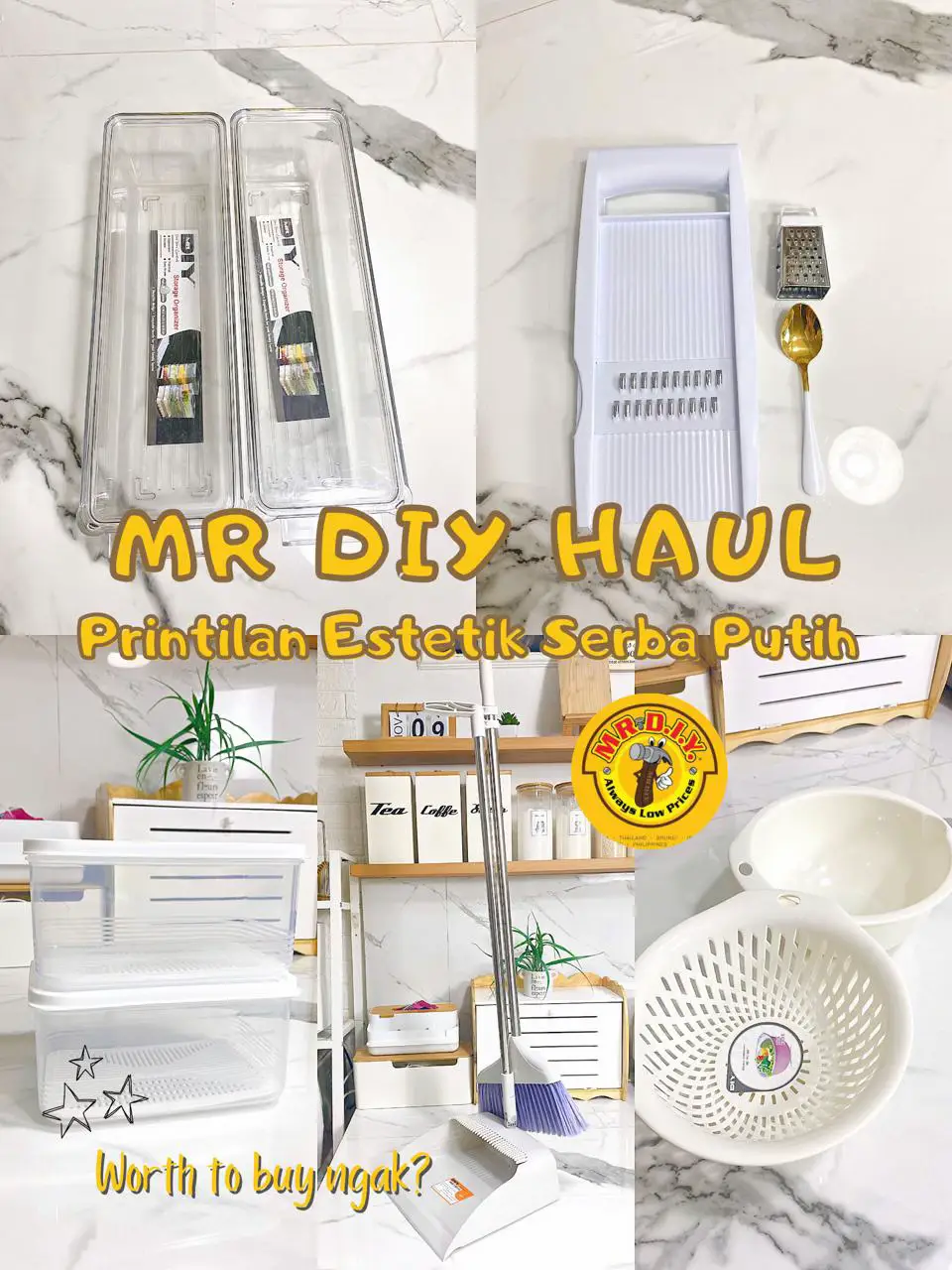 🍋 Harga Barang Serba Putih di MR DIY 🍋 | Galeri diposting oleh ...