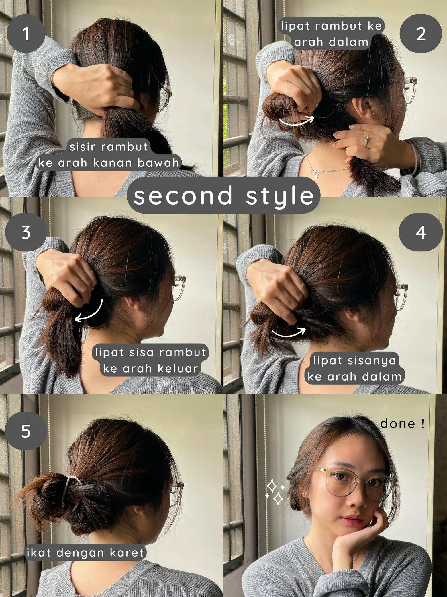 hairstyle untuk ke Kampus! easy tutorial 😍 | Galeri diposting oleh ...