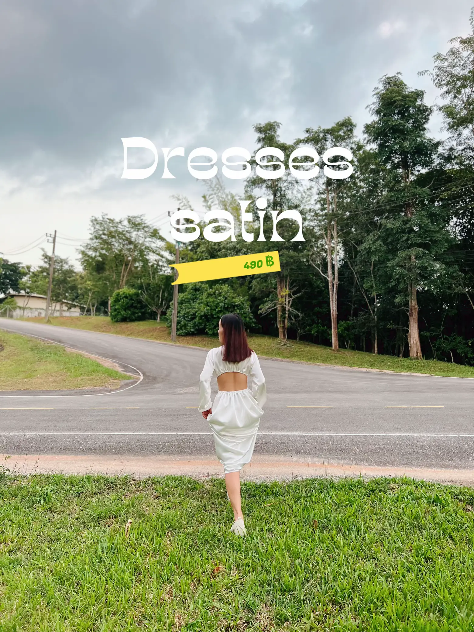 เดรสซาตินพีช ไซส์ S | แกลเลอรีที่โพสต์โดย SUCHADA | Lemon8