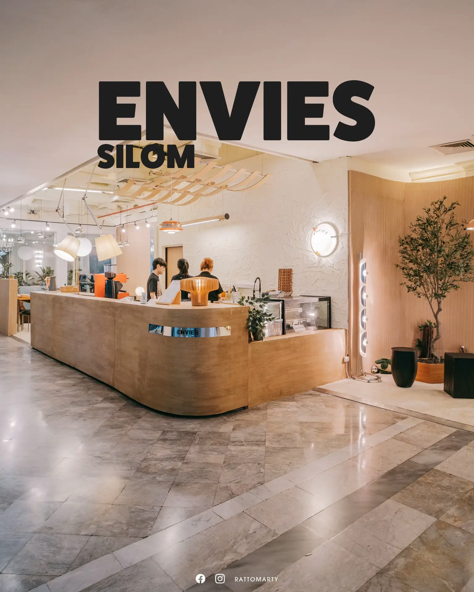 ENVIES เปิดสาขา 3 ที่ Trinity Complex สีลม ☕️🪑 | แกลเลอรีที่โพสต์โดย Rattomarty | Lemon8