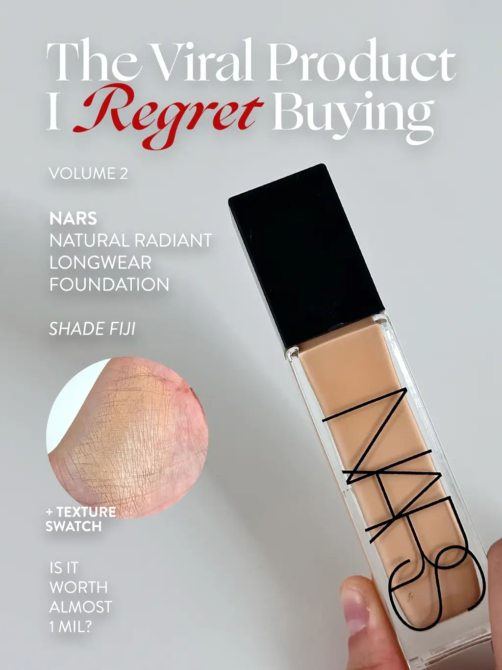 NARS NATURAL RADIANT LONGWEAR FOUNDATION?? 😪💤💰 | Galeri diposting oleh Kelly Williams | Lemon8