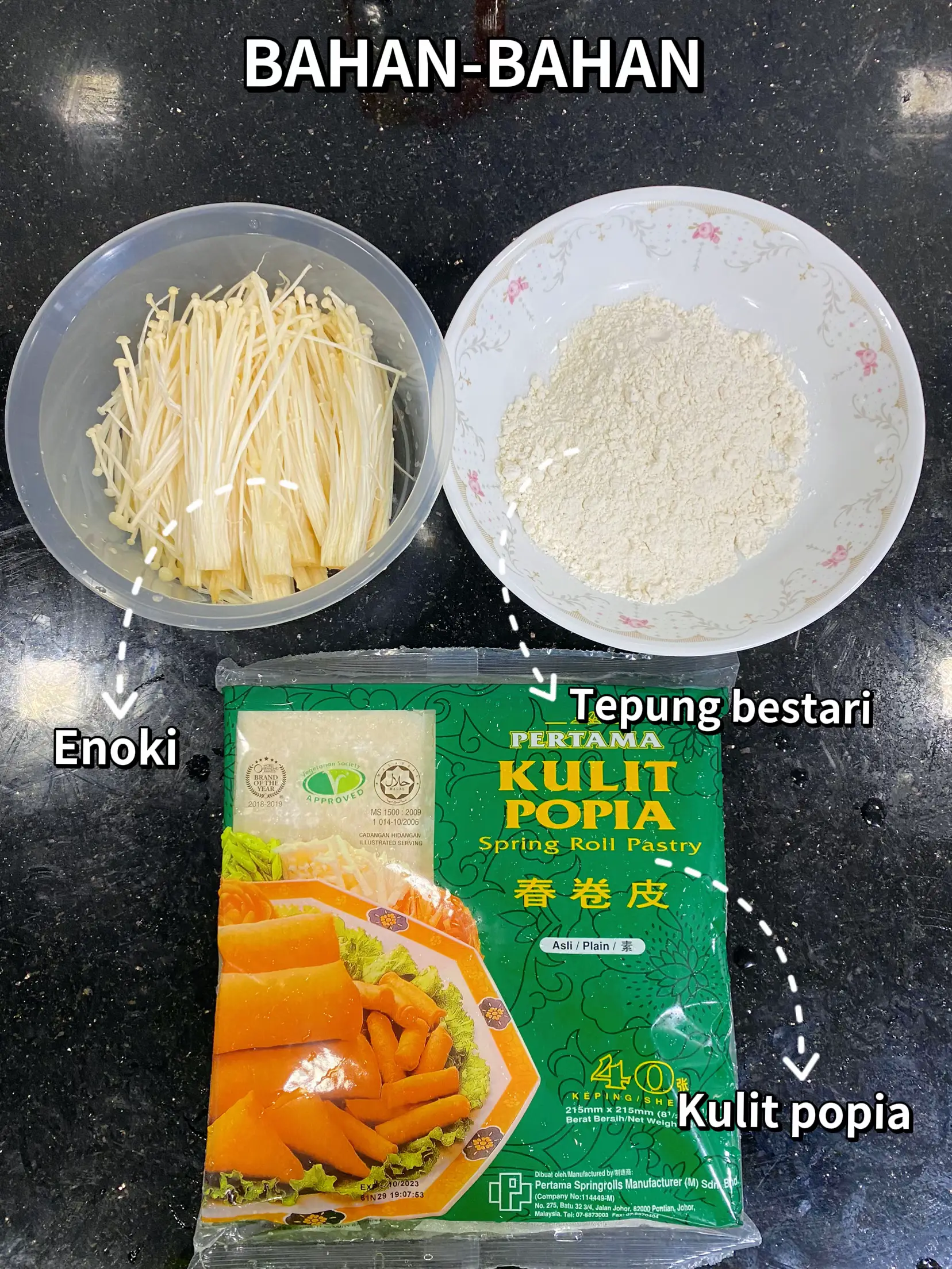 CRISPY POPIA ENOKI - EASY STEPS | Galeri disiarkan oleh Nabilah ♡ | Lemon8