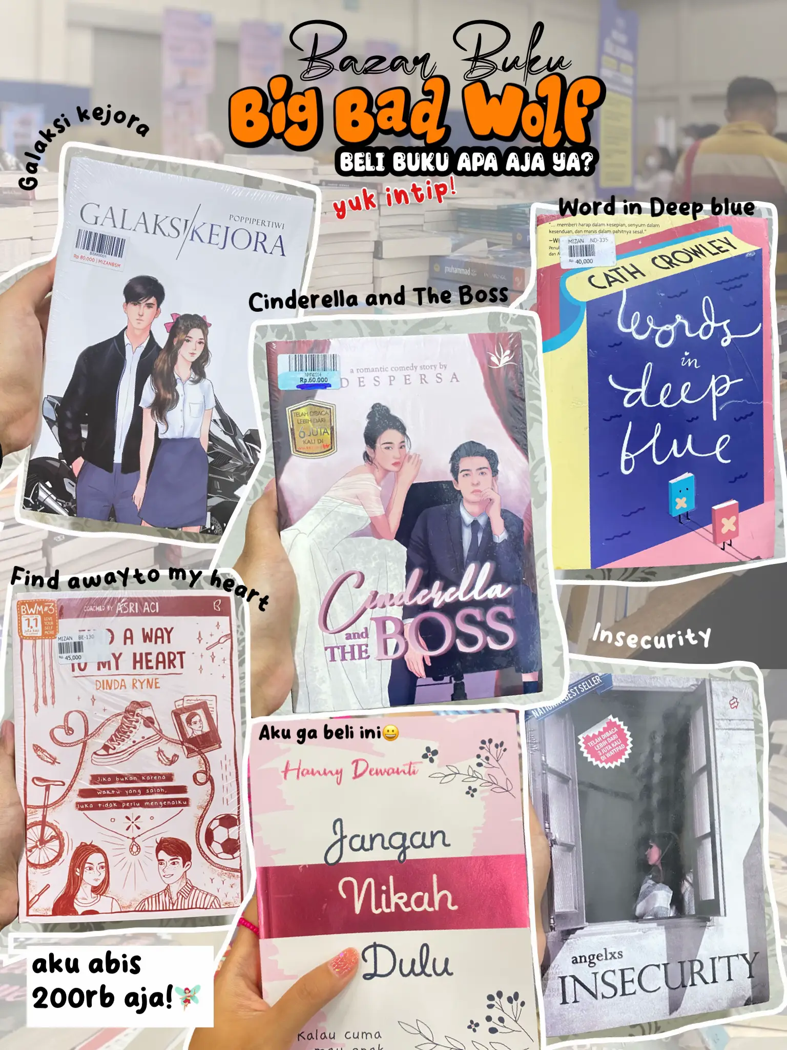 Beli apa aja di bazar buku Big Bad Wolf? | Galeri diposting oleh Nida Ruspita | Lemon8