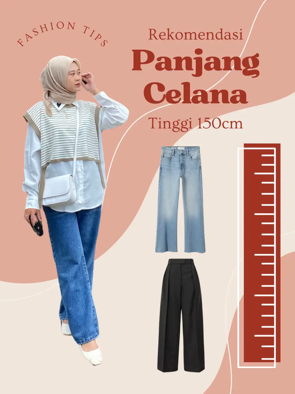 REKOMENDASI PANJANG CELANA UNTUK TINGGI 150CM! 🖤 | Galeri diposting oleh Arinadillaa | Lemon8