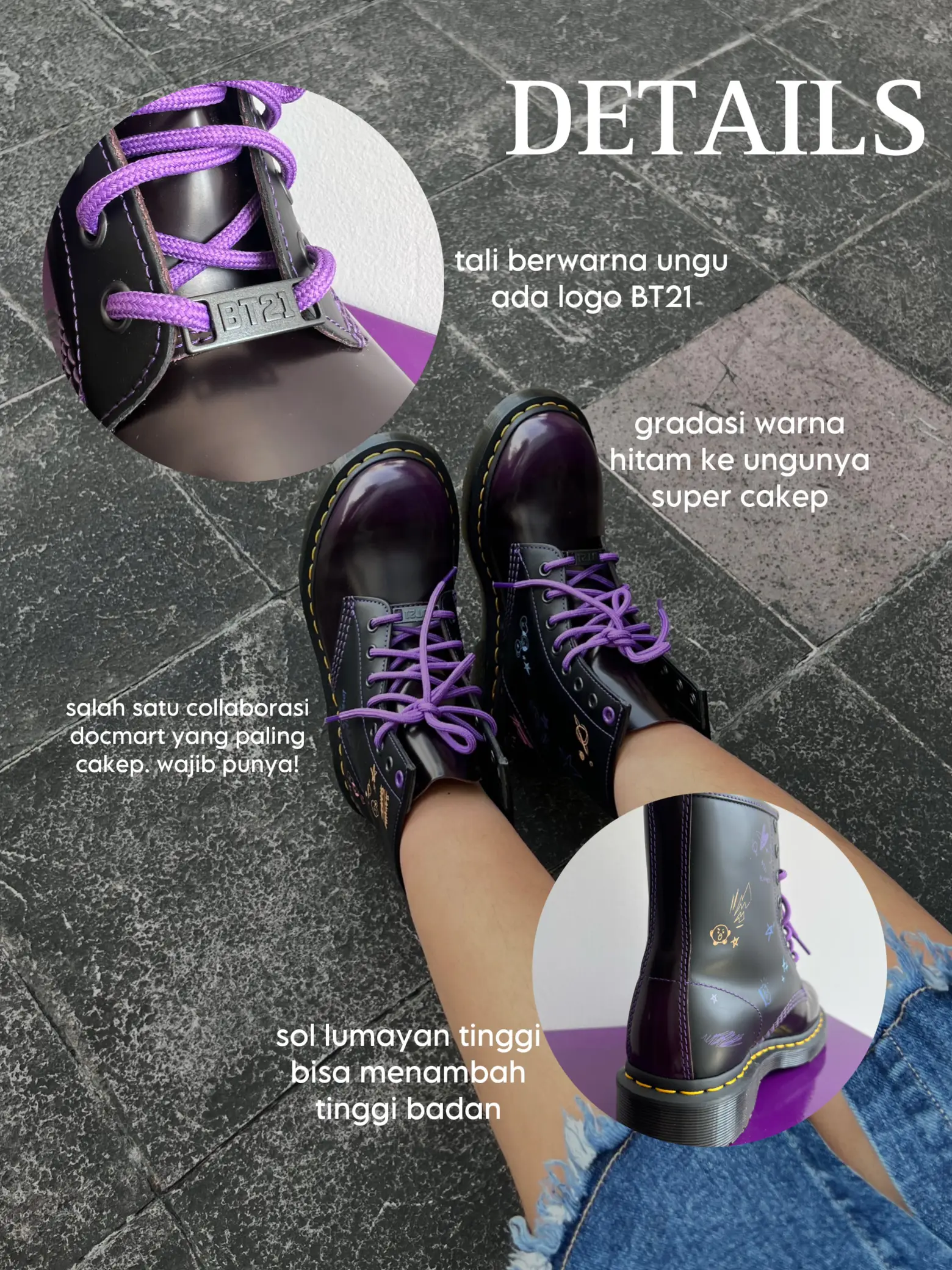 REVIEW BOOTS DR. MARTENS COLLAB SAMA BTS😱 | Galeri diposting oleh Dwita ...
