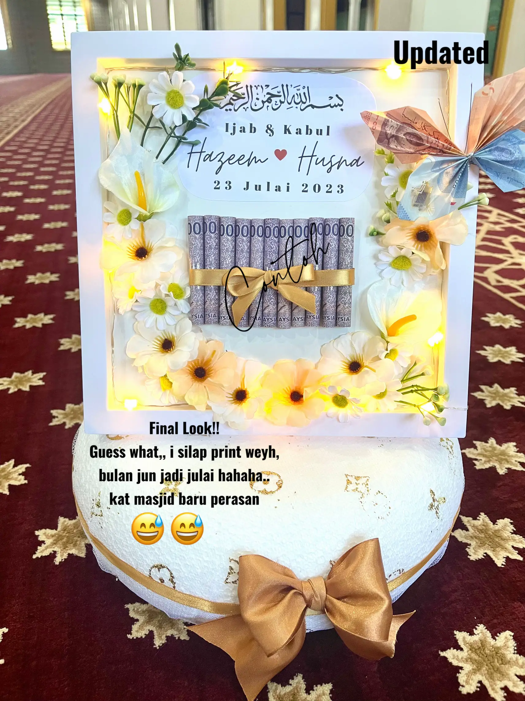 Frame Mas Kahwin Embroidery - Carian Lemon8