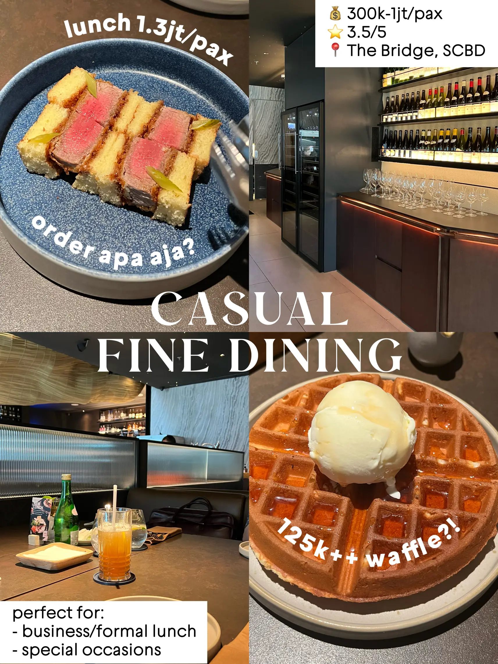 Fine Dining @The Bridge [Sequis Tower, SCBD] | Galeri diposting oleh ...