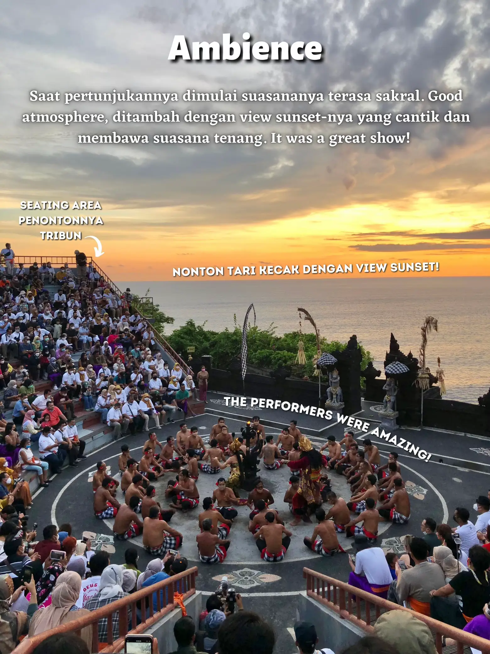 Experience Nonton Tari Kecak Dengan View Sunset 🌅 | Galeri diposting oleh Nanda Gia | Lemon8