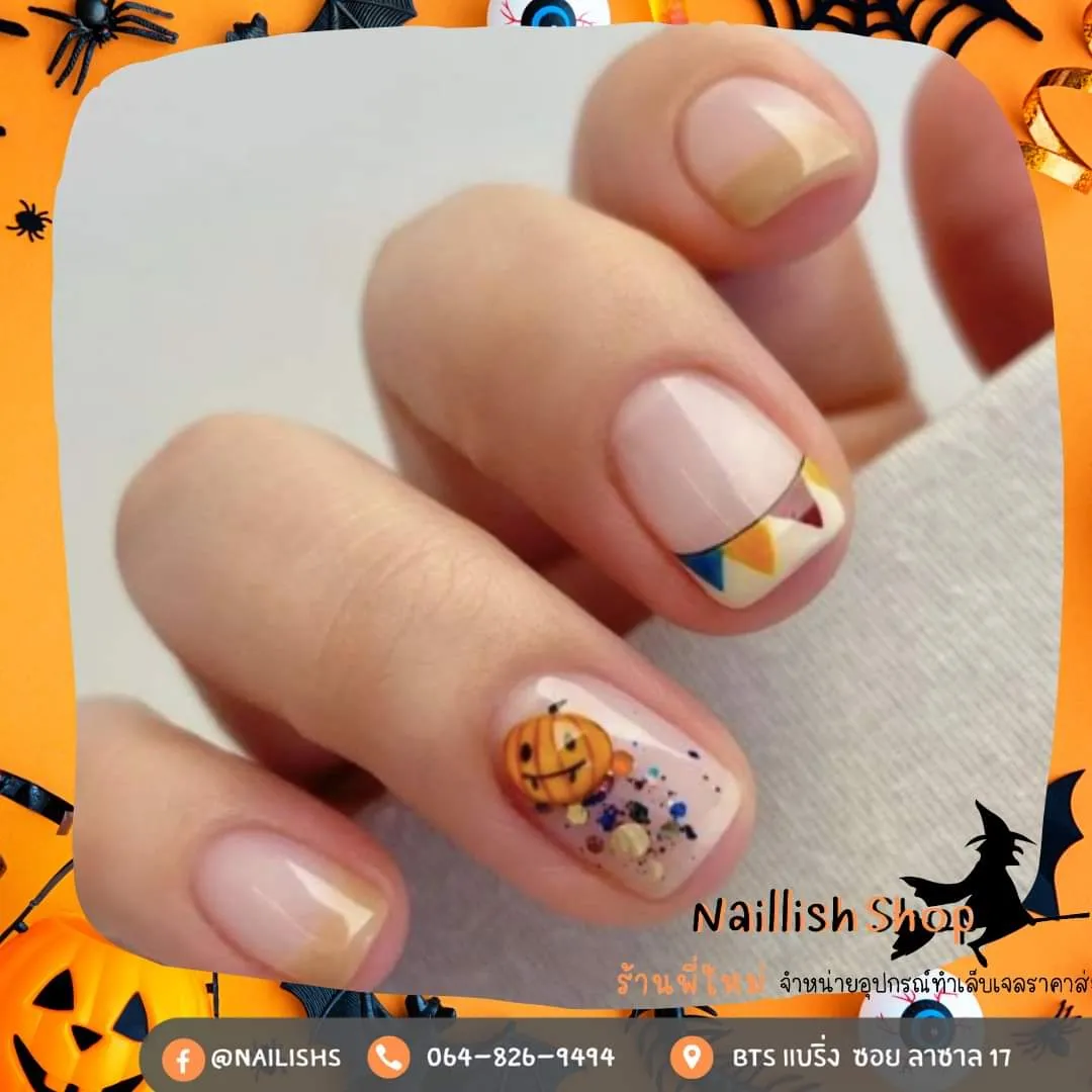 ลายเล็บฮาโลวีน เหมาะกับสาวๆชอบเพ้นท์เล็บค่า | แกลเลอรีที่โพสต์โดย Mai Darunee | Lemon8