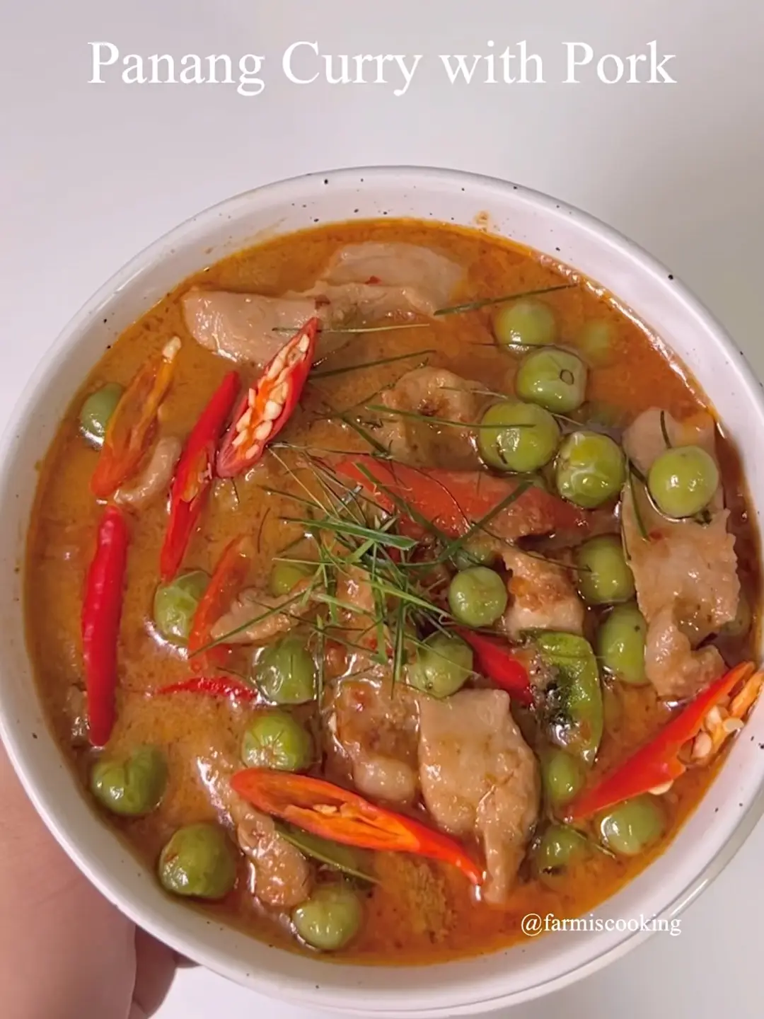 พะแนงหมูทานกับไข่ดาวเริส10/10 | Video published by farmiscooking | Lemon8