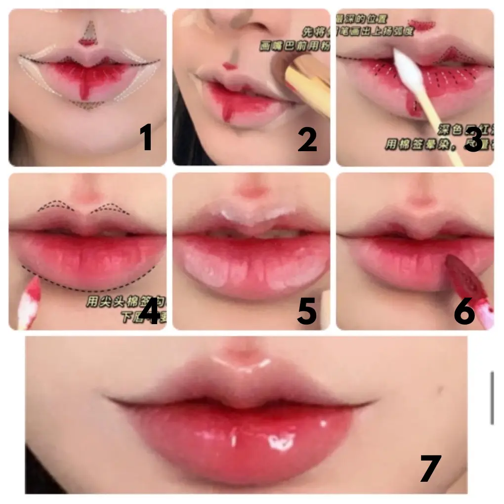 ปั้นปากกระจับ! ง่ายๆ 5 step🫦 | แกลเลอรีที่โพสต์โดย Chanie.ruby | Lemon8