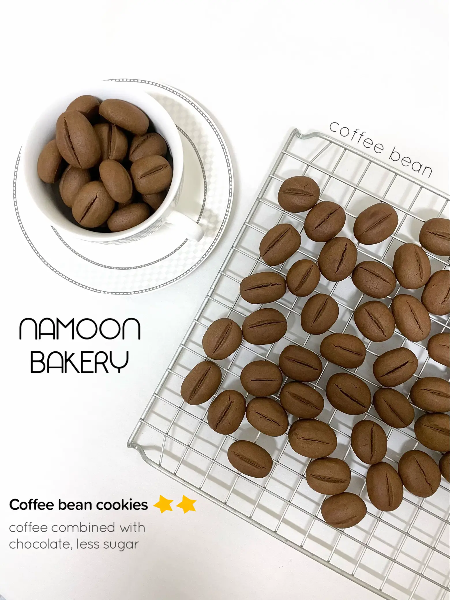 คุกกี้เมล็ดกาแฟ ☕️ | แกลเลอรีที่โพสต์โดย Namoon Bakery | Lemon8