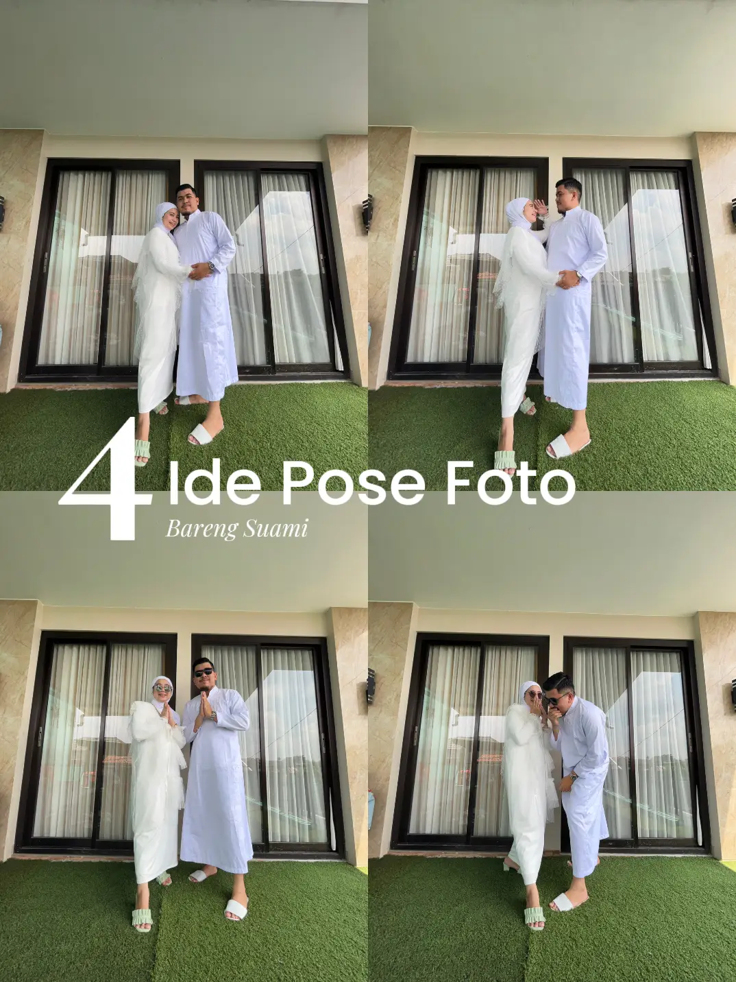 4 Ide Pose Foto Bareng Suami saat Idul Fitri | Galeri diposting oleh Byegapusp | Lemon8