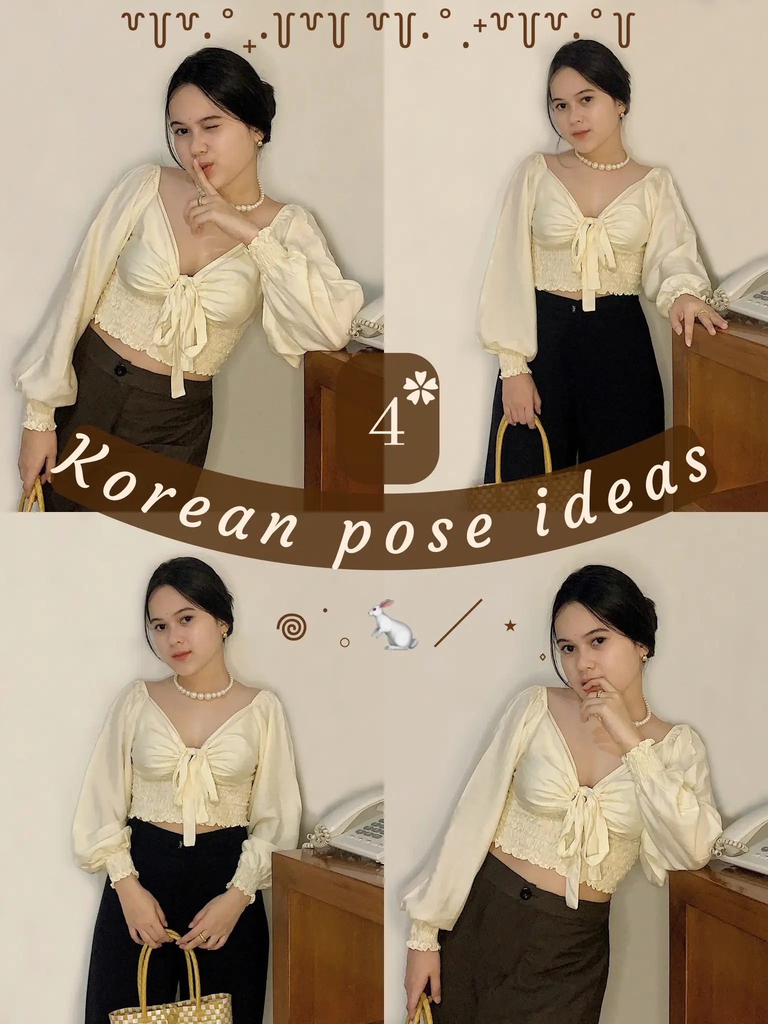 4 Korean Pose Ideas🍒🥰 | Galeri diposting oleh Angelika | Lemon8