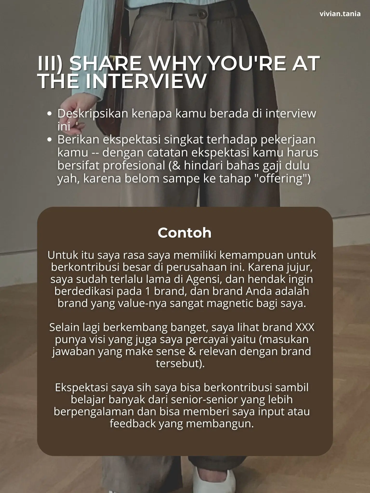 CARA MENJAWAB “Ceritakan Tentang Diri Anda” | Galeri diposting oleh Vivian | Lemon8