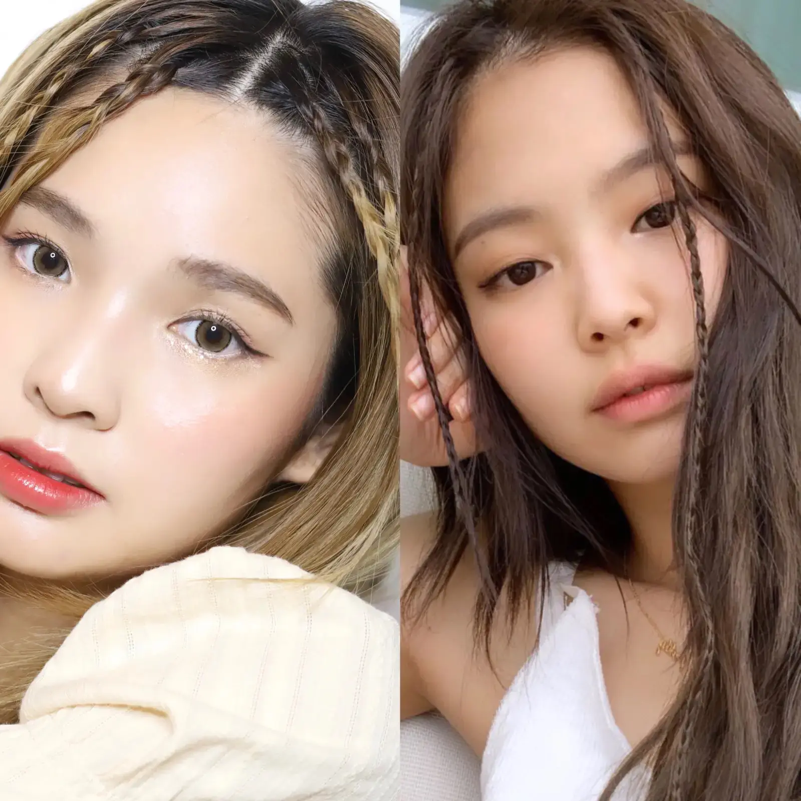 HOWTO ทรงผมเปีย 4 ทรงตามสไตล์ Jennie Blackpink 🖤💗 | แกลเลอรีที่โพสต์โดย ...