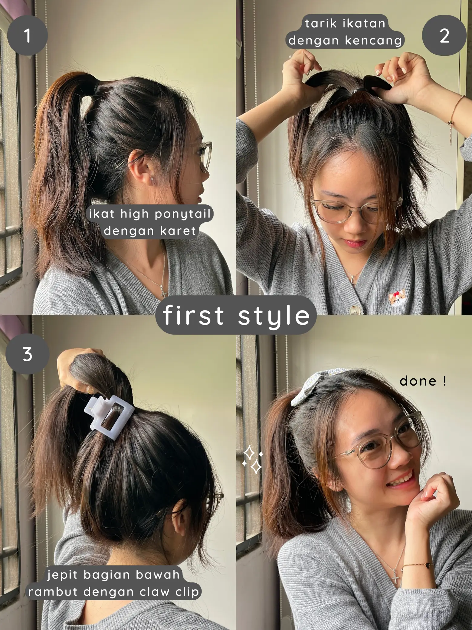 hairstyle untuk ke Kampus! easy tutorial 😍 | Galeri diposting oleh ...