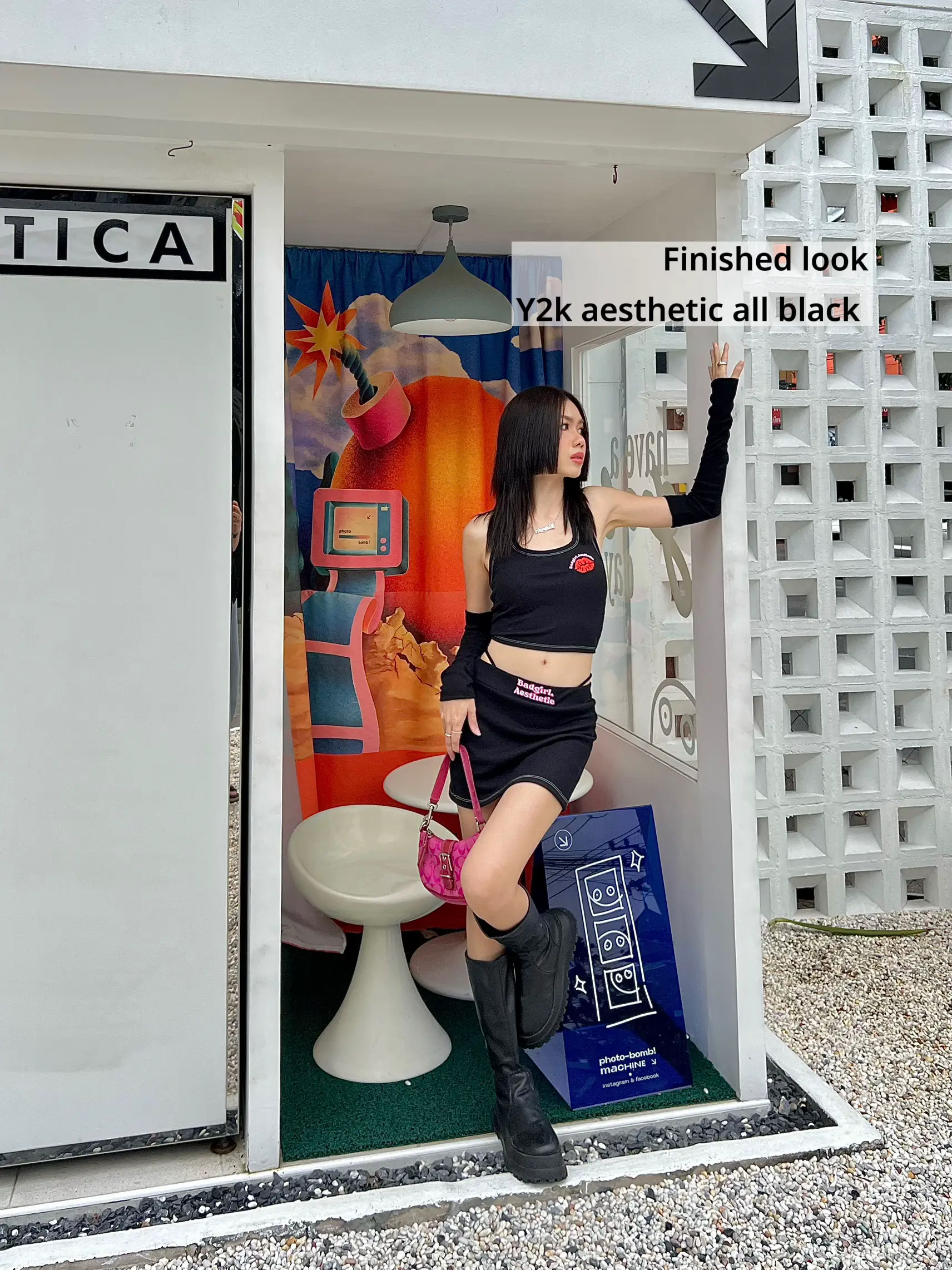 OUTFIT IDEAS I ไอเดียแต่งตัวสไตล์ Y2k set all black🖤👩🏻🔥 | แกลเลอรีที่ ...