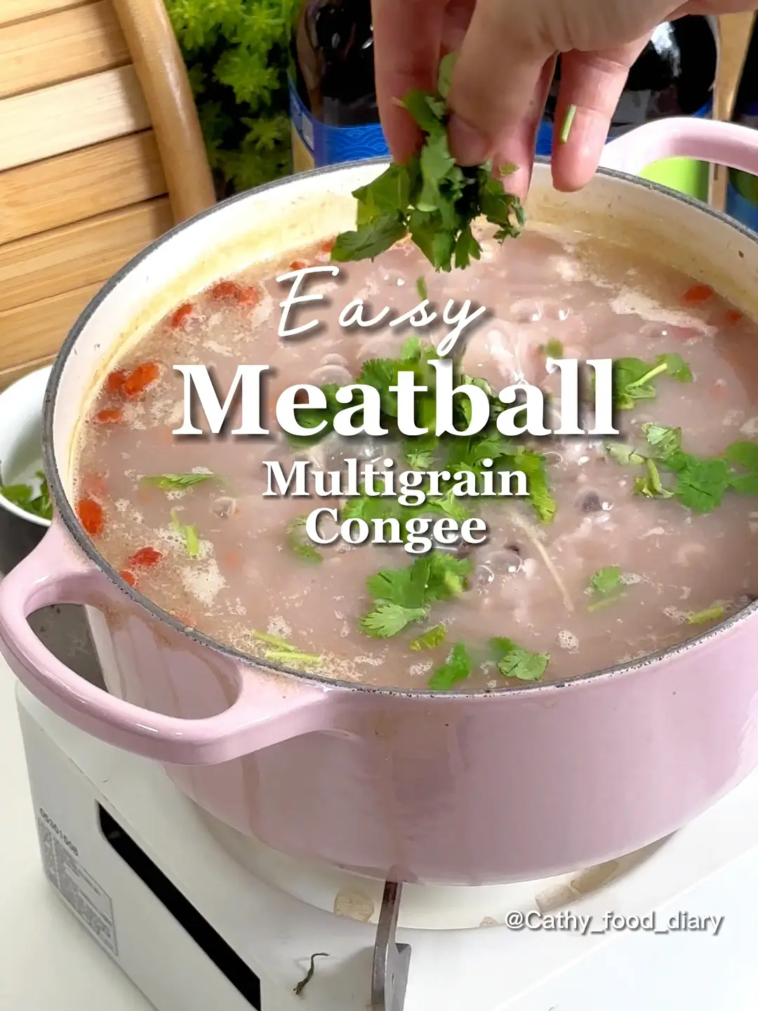 Easy Meatball Multigrain Congee/Porridge | วิดีโอที่เผยแพร่โดย Cathy ...