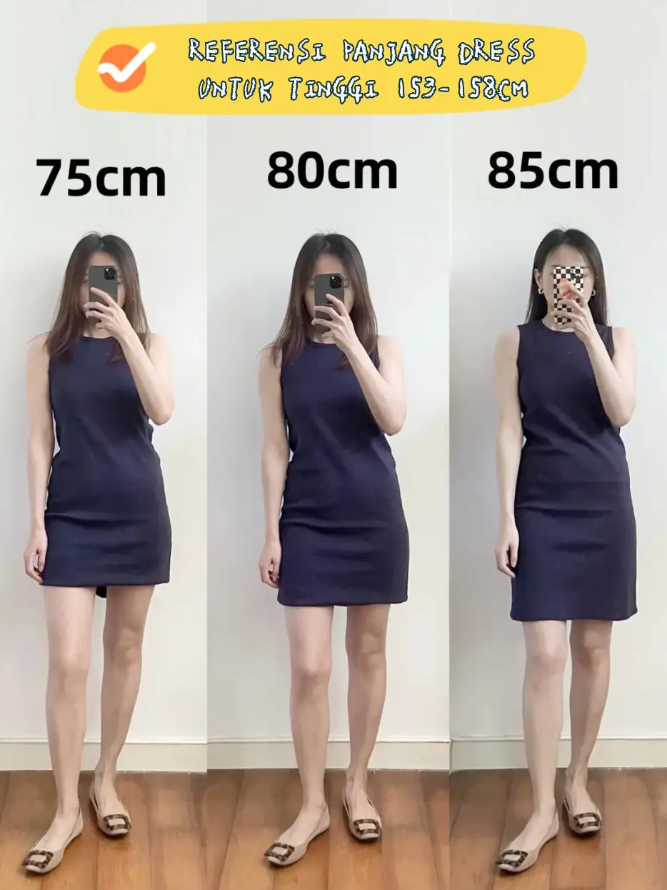 REFERENSI PANJANG DRESS UNTUK TINGGI 153-158 CM👗🤞 | Galeri diposting oleh Fashion.hacks | Lemon8
