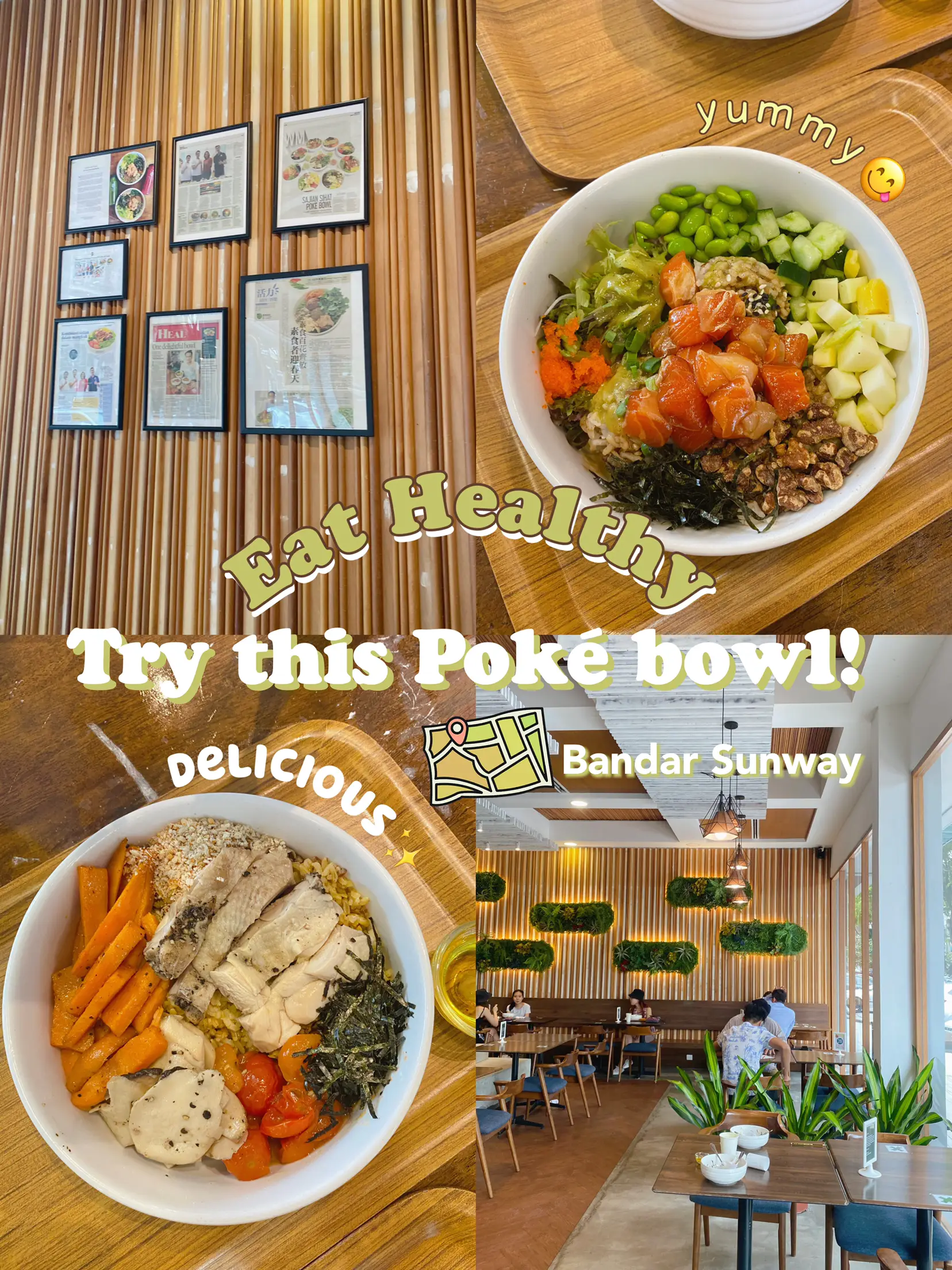 Healthy Poké Bowl in Bandar Sunway📍Kubis & Kale | Galeri disiarkan oleh Karine | Lemon8