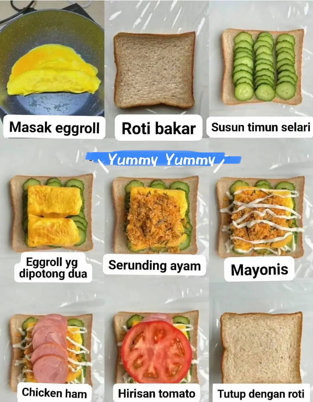 4 Resepi Mudah Bento Sandwich 🥪 | Galeri disiarkan oleh ZulieYana ZiegL ...