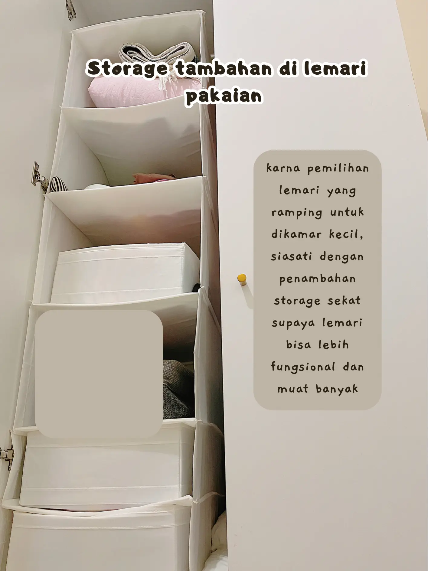 Storage idea for small bed room🤩 | Galeri diposting oleh Ruri_ferori ...