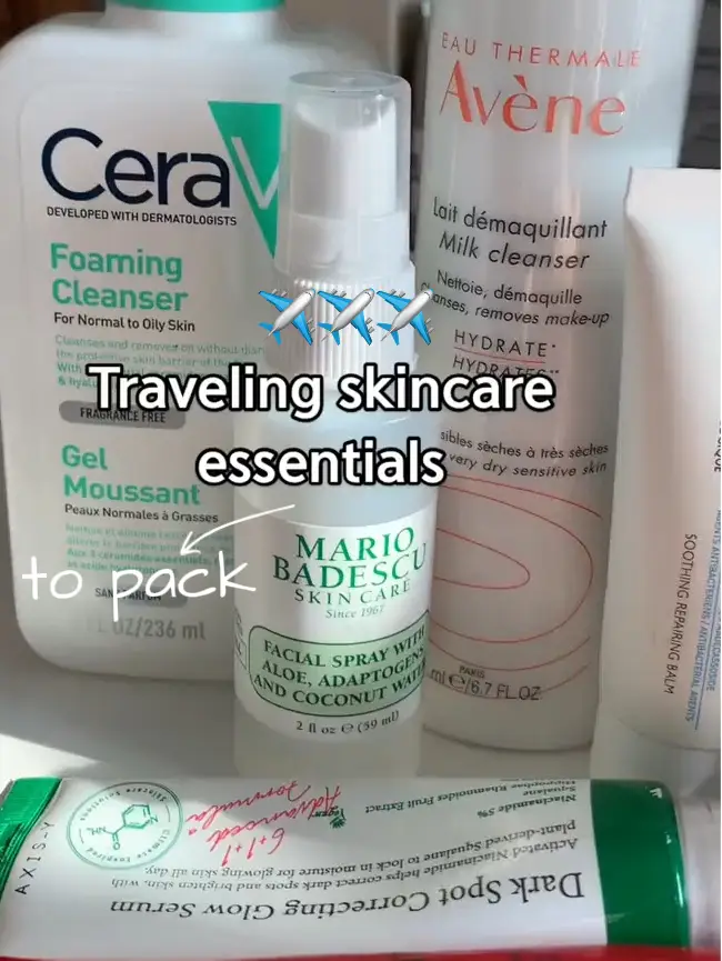 Travel Skincare essentials - Dry skin type | วิดีโอที่เผยแพร่โดย xopeachy_keen | Lemon8