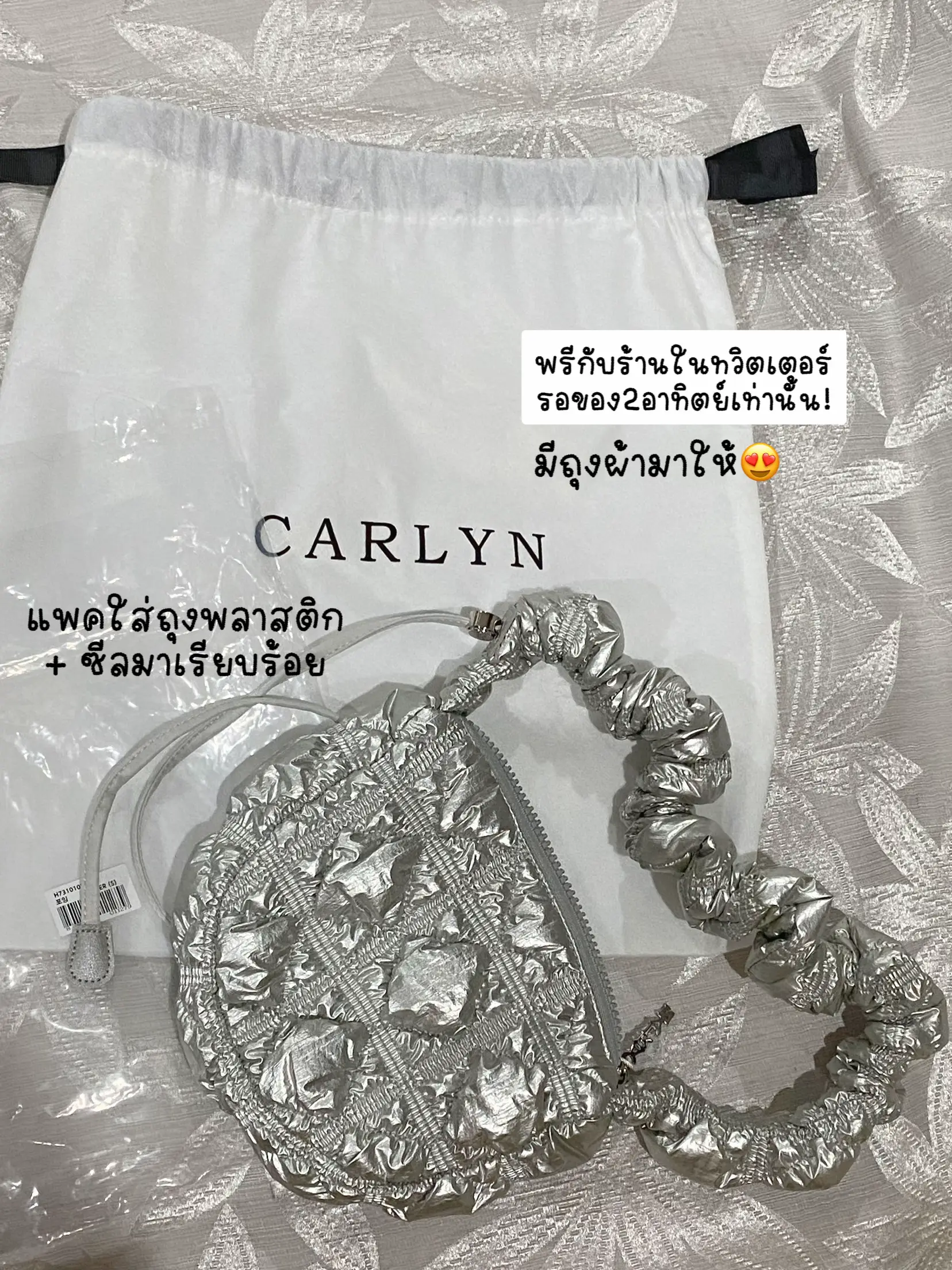 Carlyn Poing Bag | Silver 🗯️กระเป๋าแบรนด์เกาหลีสุดฮิต | แกลเลอรีที่ ...