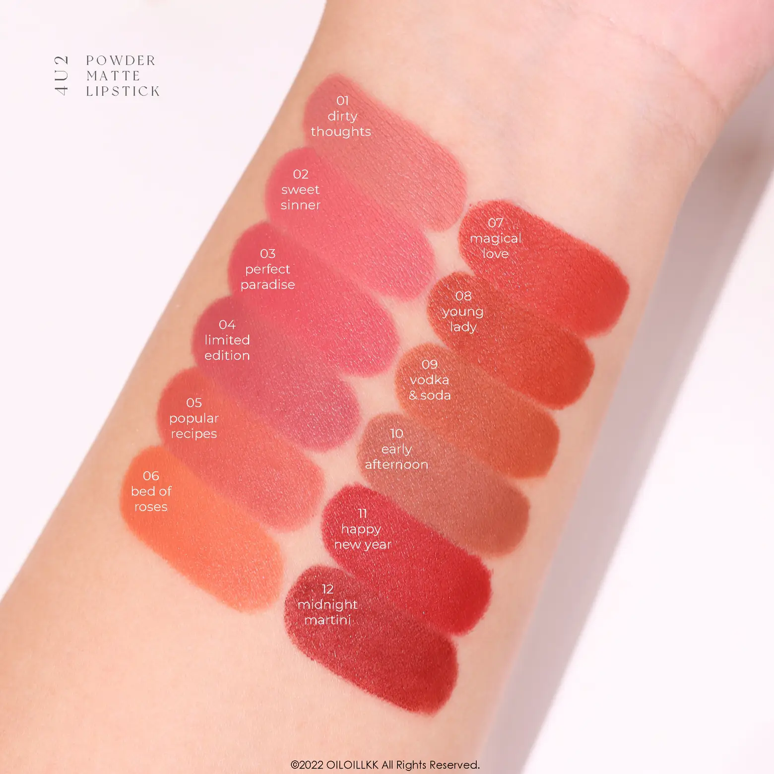 ลิปคอลใหม่ 4U2 Powder Matte Lipstick | แกลเลอรีที่โพสต์โดย OilOillkk ...