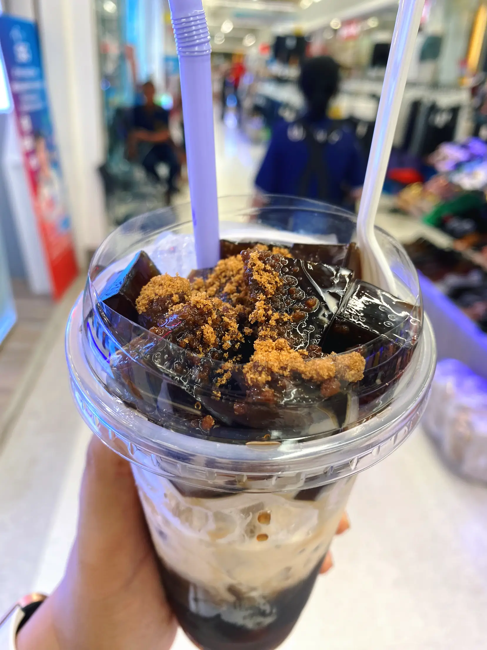 เฉาก๊วยนมสด 🧋😘 | แกลเลอรีที่โพสต์โดย BB Bow 😘💚 | Lemon8