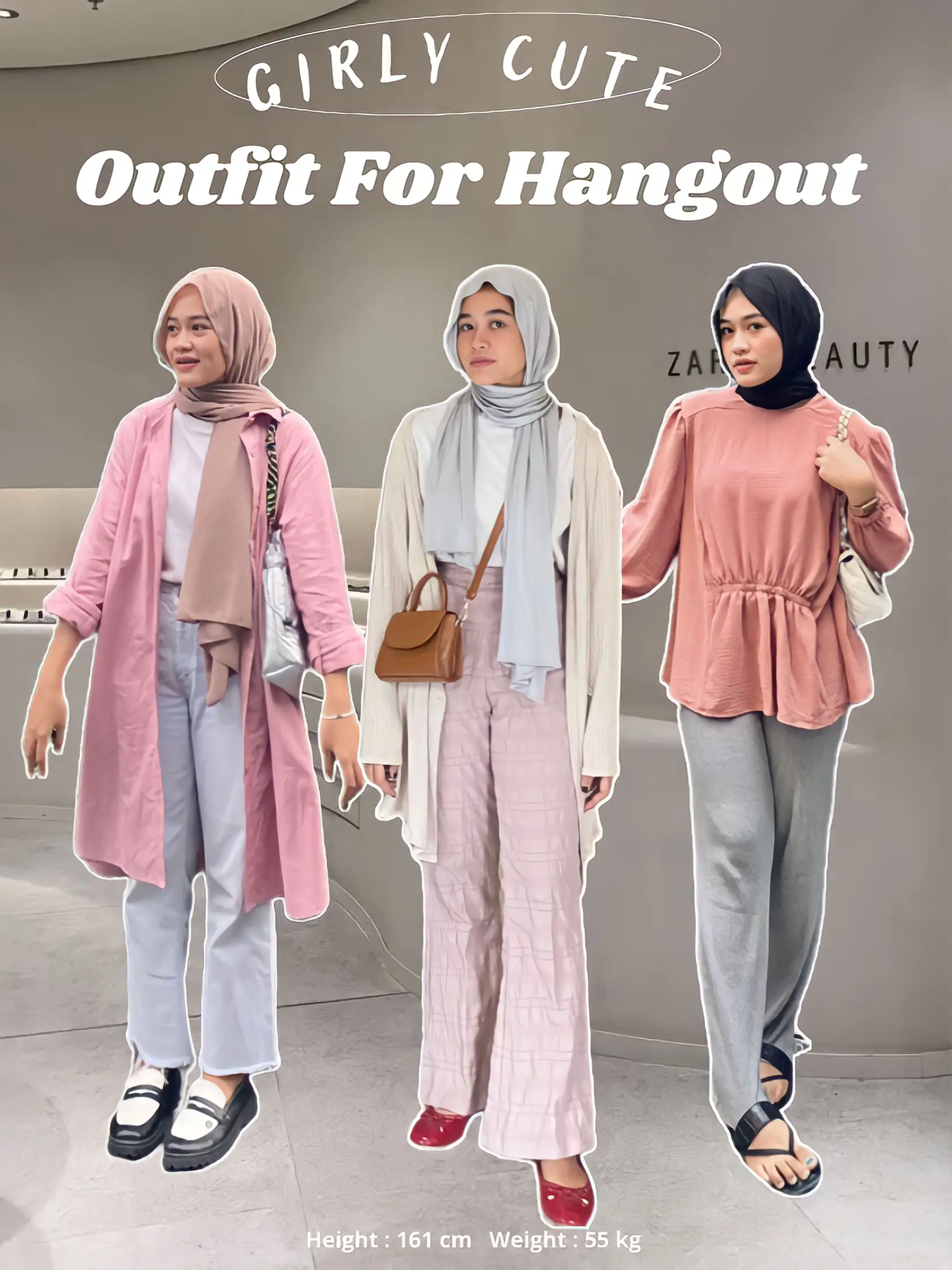 GIRLY CUTE OUTFIT FOR HANGOUT!💗 | Galeri diposting oleh Selayayaya | Lemon8